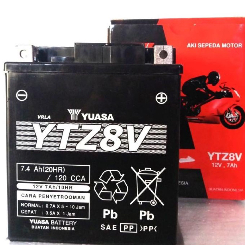 Jual AKI ACCU YAMAHA R25 YTZ8V YUASA | Shopee Indonesia