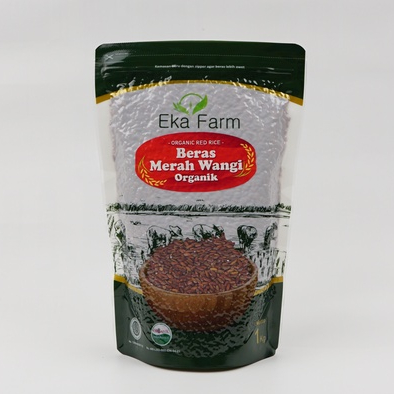 Jual Beras Merah Wangi Organik EKA FARM kemasan vakum 1 kg | Shopee ...