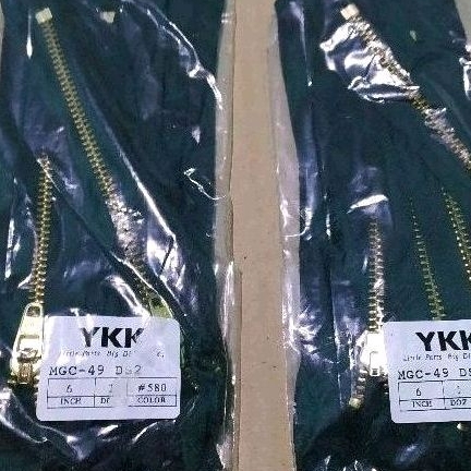 Jual 1 Lusin Sleting YKK Levis MGC-49 Zipper 6 Inch 15 cm Hitam 580 dan Biru Dongker 560 ...