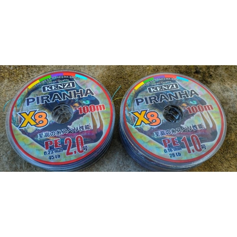 Jual Senar Pe piranha X8 casting pancing gabus toman | Shopee Indonesia