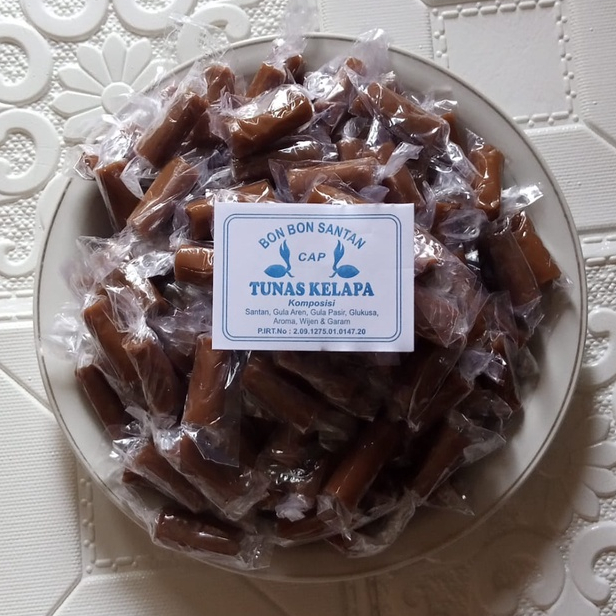 Jual Permen jadul permen kelapa makanan jadul Bon-Bon Santan Cap Tunas ...