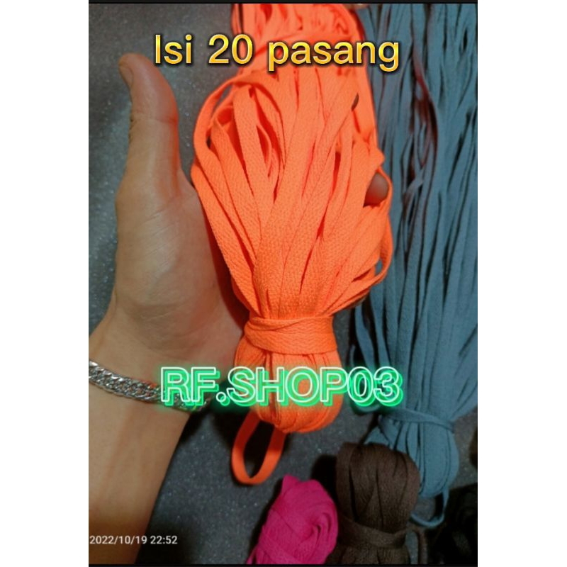 Jual (PAKET 20 PASANG) GROSIR GUDANG TALI SEPATU GEPENG/TALI PIPIH ISI ...
