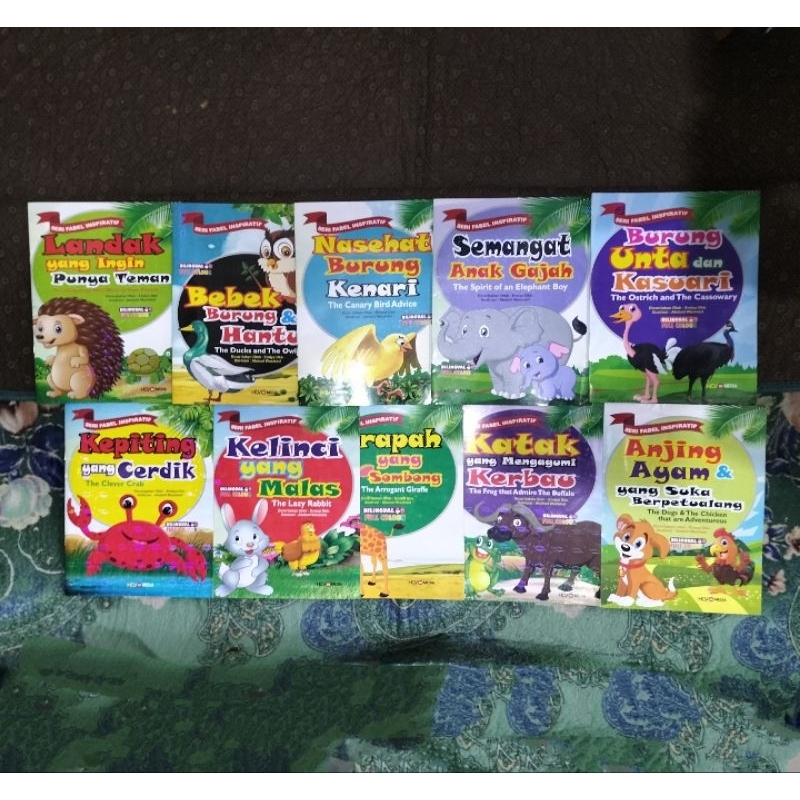 Jual BUKU FABEL CERITA ANAK DAN DONGENG BINATANG BILINGUAL UKURAN BESAR ...