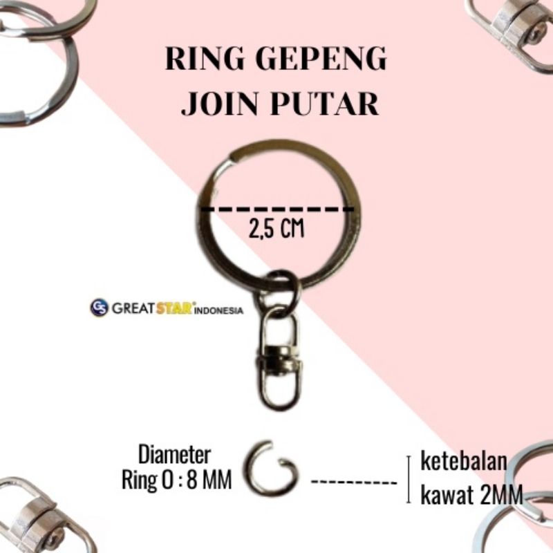Jual Ring gepeng Join putar Ring O isi 100pc /pac | Shopee Indonesia