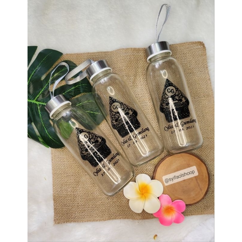 Jual Tumbler Kaca 420 ml Cetak Custom || Souvenir Botol Kaca Variasi ...