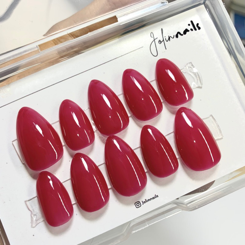 Jual Red Jelly Nails (Press On Nails) | Shopee Indonesia