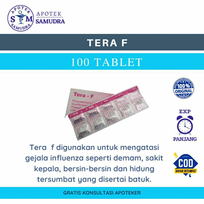 Jual TERA F KAPLET - 1 BOX ISI 10 STRIP (Obat ini digunakan untuk ...