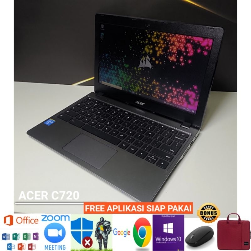 Jual Laptop Acer C720 intel Ram 4gb SSD 128gb windows - siap pakai ...