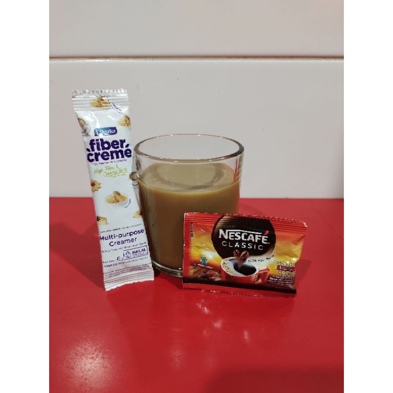 Jual kopi Nescafe 2 gram (1 sachet) + fiber creme 6 gram (1 sachet ...