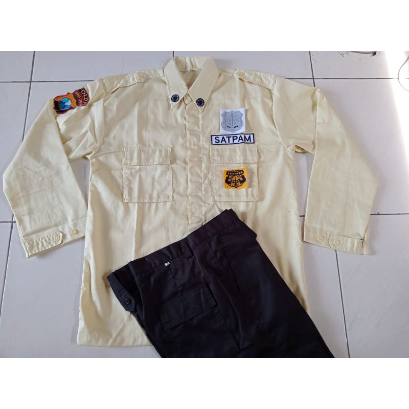 Jual SERAGAM PDL SATPAM TERBARU KREM | Shopee Indonesia