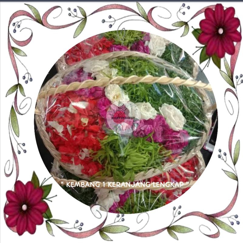 Jual KEMBANG TABUR ZIARAH KUBUR 1 KERANJANG SEGAR DAN WANGI | Shopee ...
