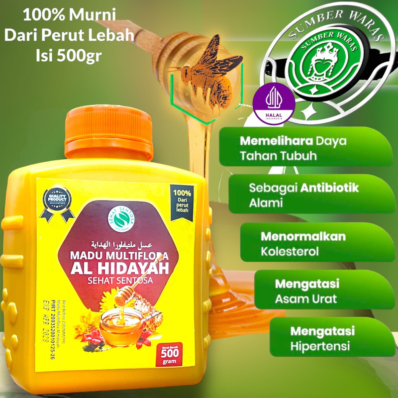 Jual Madu Multiflora Al Hidayah Sehat Sentosa 500gr - 100% Murni Dari ...