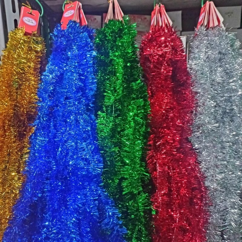 Jual Slinger tinsel polos slinger rumbai hiasan parsel | Shopee Indonesia