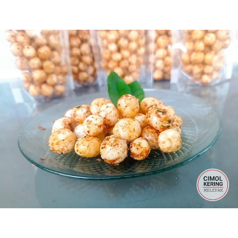 Jual Cimol Kering pedas -MELEDAK- Enak gurih dan renyah, kemasan 50gr ...