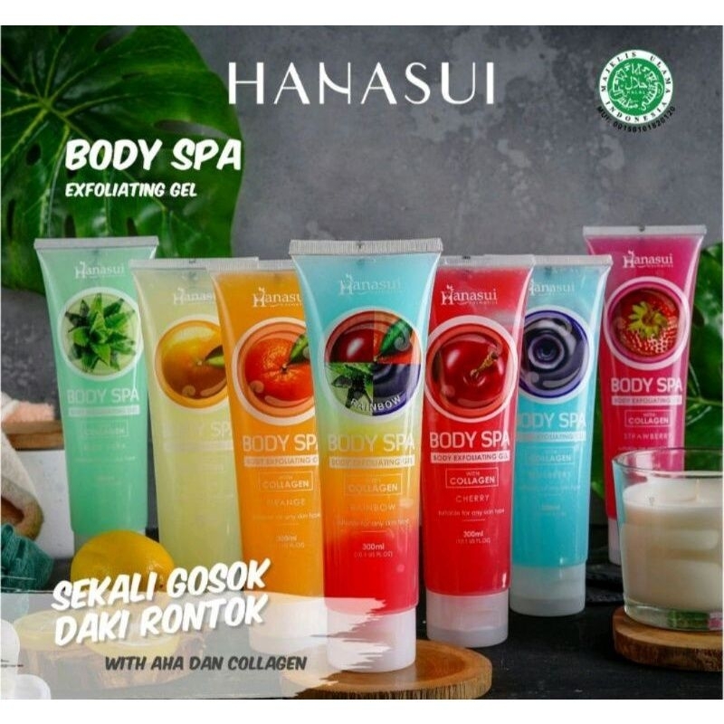 Jual HANASUI BODY SPA HANASUI Lulur Masa kini with AHA& COLLAGEN 130ML ...