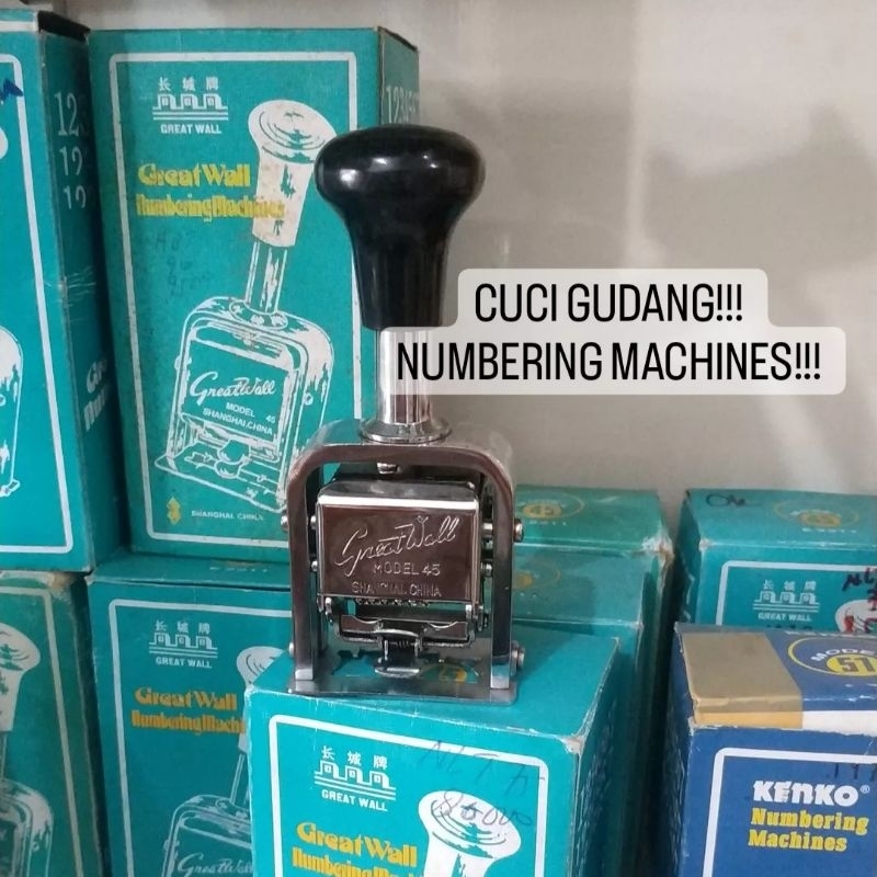Jual Stempel numerator great wall numbering machines model 45 shanghai ...