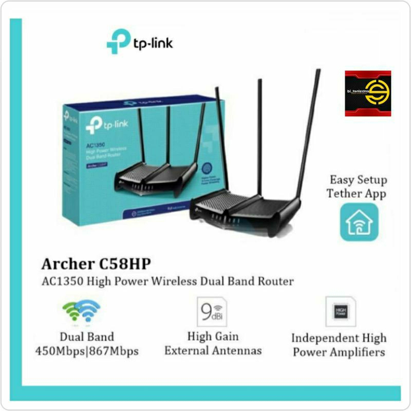 Jual TPLINK AC1350 High Power Wireless Dual Band Router Archer C58HP ...