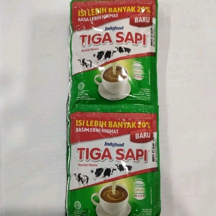 Jual Tiga sapi susu kental manis sachet 45g | Shopee Indonesia