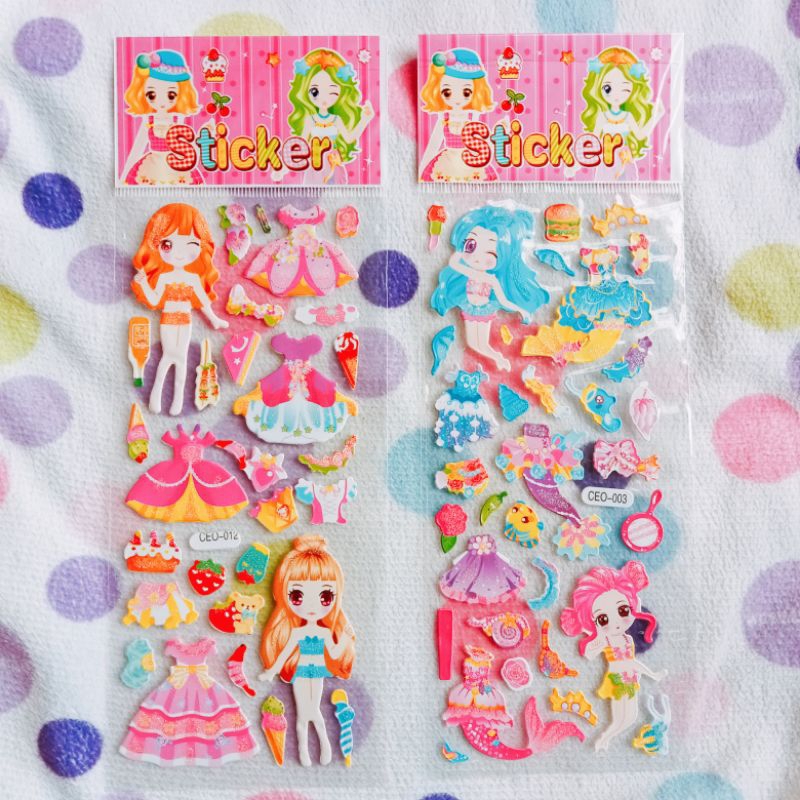 Jual Sticker Timbul Barbie | Stiker mainan kostum bongkar pasang barbie ...