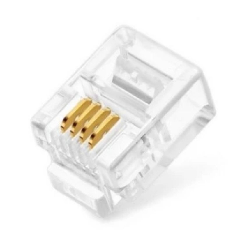 Jual SKU-1299 KONEKTOR RJ11 CONNECTOR 4 PIN TELEPON RJ 11 JACK ...