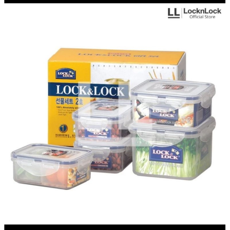Jual Lock n Lock Gift Set (5 PCS) HPL855GSS Lock & Lock Original Lock ...