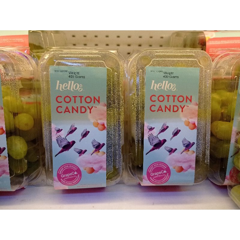 Jual Anggur Cutton candy manis wangi tanpa biji 600 gram / pack ...