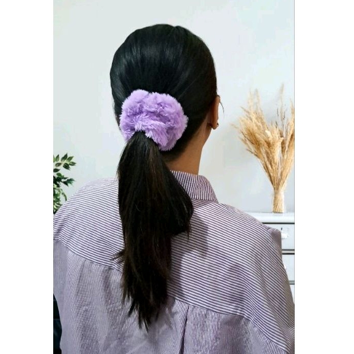 Jual Karet Ikat Bulu Korea Besar / Karet Rambut Korea / Kucir Rambut ...
