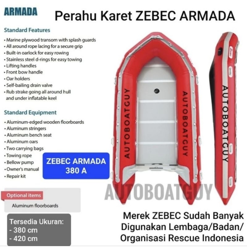 Jual Perahu Karet Rescue ZEBEC ARMADA 380 - Inflatable Boat LCR Hot ...