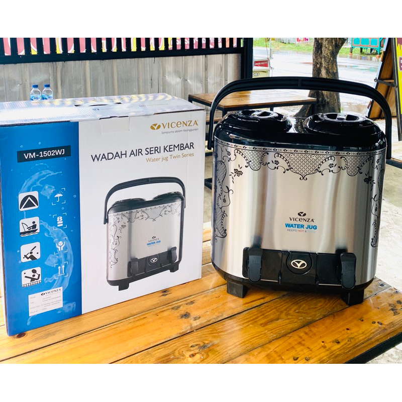 Jual Termos dispenser panas dingin waterjug vicenza 1502 stainless ...