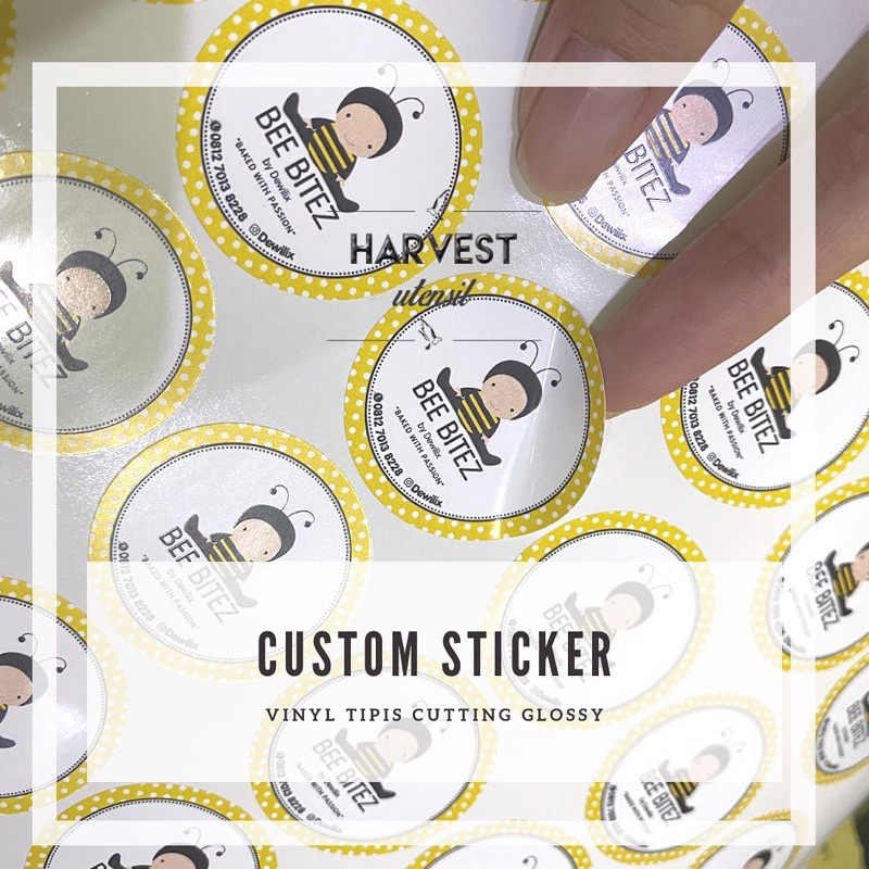 Jual Cetak Print Sticker Vinyl A3+ Kiss Cut Label Produk Makanan ...