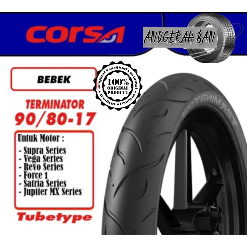 Jual Ban Luar Corsa Terminator 90 /80 x 17- Model SK01 Tubetype- 90 per ...
