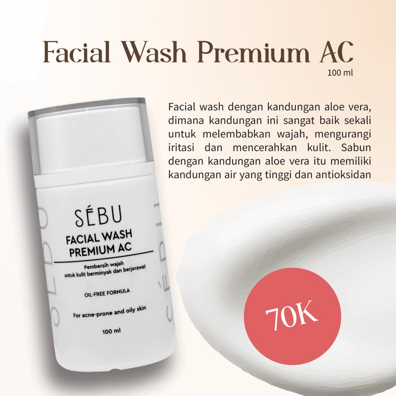 Jual SEBU FACIAL WASH PREMIUM AC | Shopee Indonesia