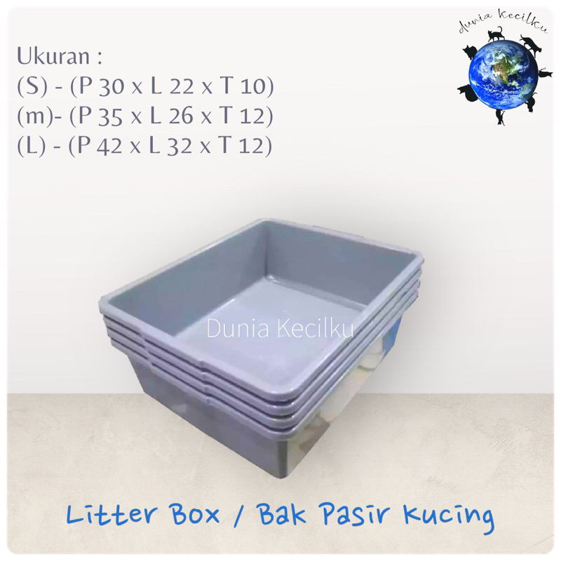 Jual Litter Box / Baskom / Bak Pasir Kucing Reguler ( S , M , L ...