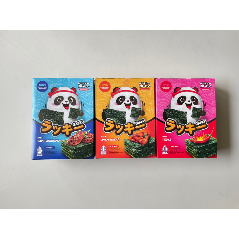 Jual RAKKI Panda Nori Box isi 12pcs sushi NORI HALAL Rumput Laut ...