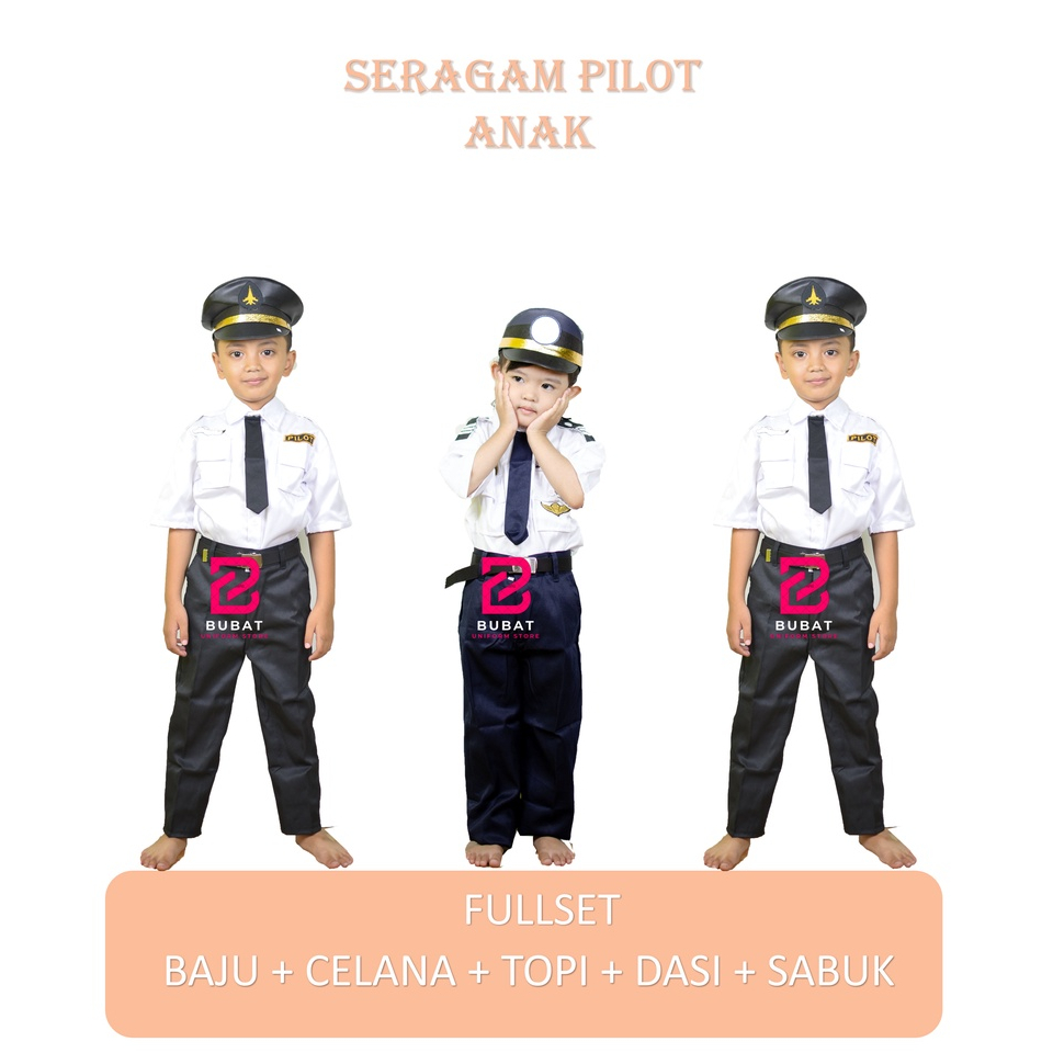 Jual SERAGAM PILOT ANAK PROFESI CILIK KARNAVAL 17 AGUSTUS KOSTUM POCIL ...