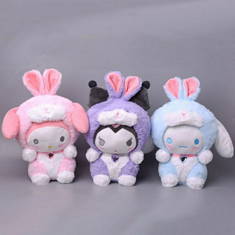 Jual Boneka My Melody Kuromi Cinnamoroll Costum Bunny Kelinci Karakter Sanrio. | Shopee Indonesia
