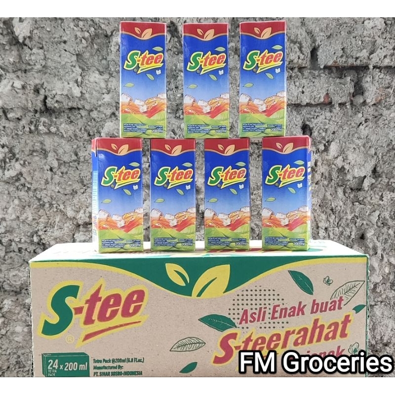 Jual S-tee minuman teh kotak 200ml Dus isi 24 pcs. | Shopee Indonesia