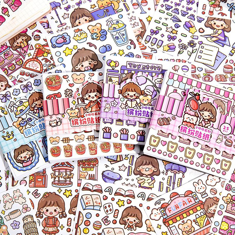Jual BLANJA.ids STIKER STICKER PACK [25 LEMBAR]/ STIKER MODEL GIRL CUTE ...