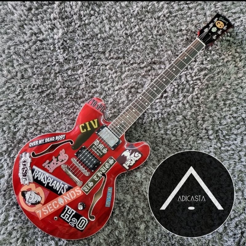 Jual Gibson ES335 Tom Delonge Boxcar Racer Custom | Shopee Indonesia