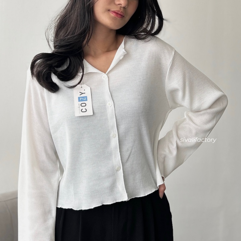 Jual SIVALI Lowie Cardigan - Korean Cardigan Crop Top - Atasan Rajut Crop Top - Outer Cardigan ...