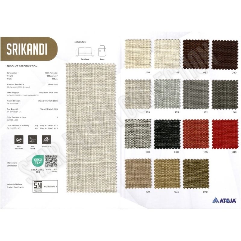 Jual Kain Kanvas Ateja Fabric Minimalist - Srikandi (Furniture, Sofa ...