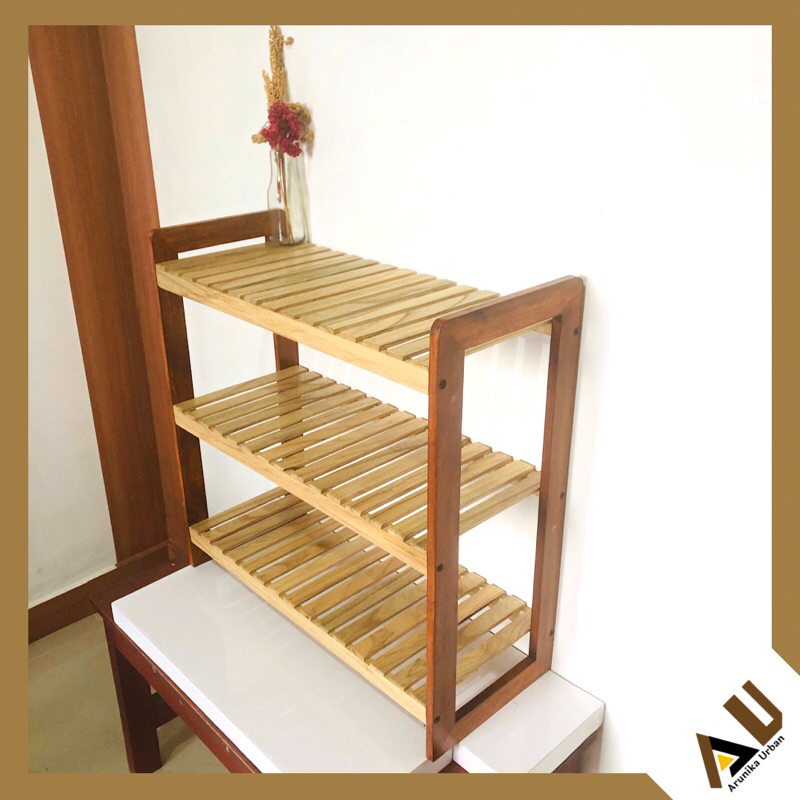 Jual Rak Sepatu Kayu Sendal Serbaguna Aesthetic Style | Shopee Indonesia