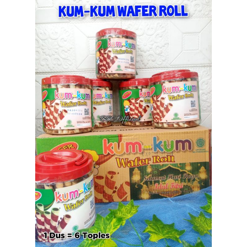 Jual WAFER ROLL KUM-KUM JAJAN WAFER KEKINIAN LEBARAN ENAK GURIH ...
