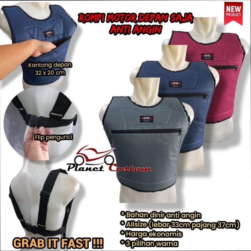Jual Rompi motor single anti angin bagian depan | Shopee Indonesia
