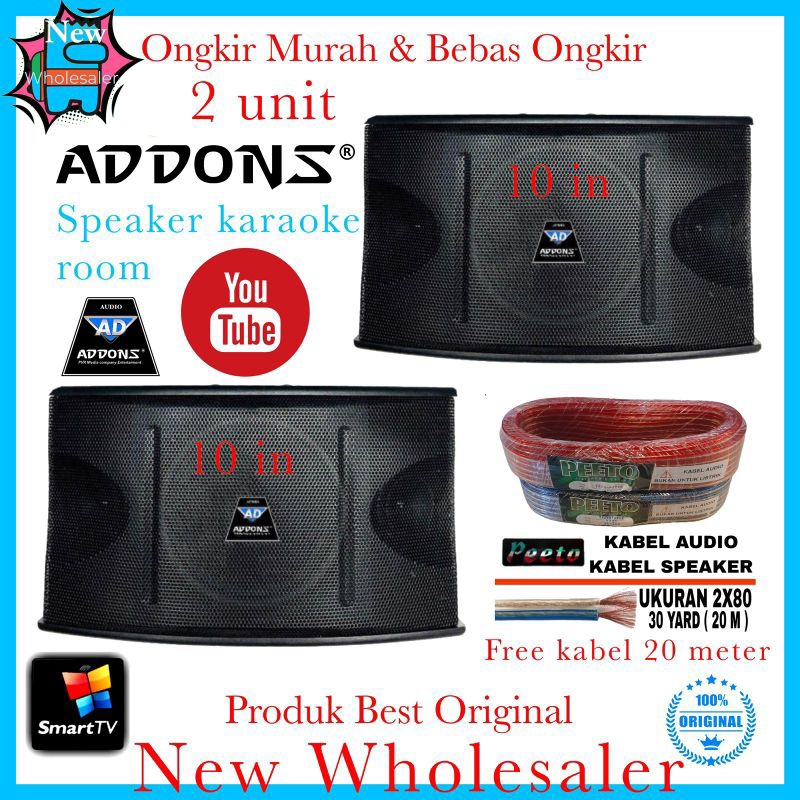 Jual speaker sound karaoke room Addons 10 inch Ad10 original free kabel 20 meter | Shopee Indonesia