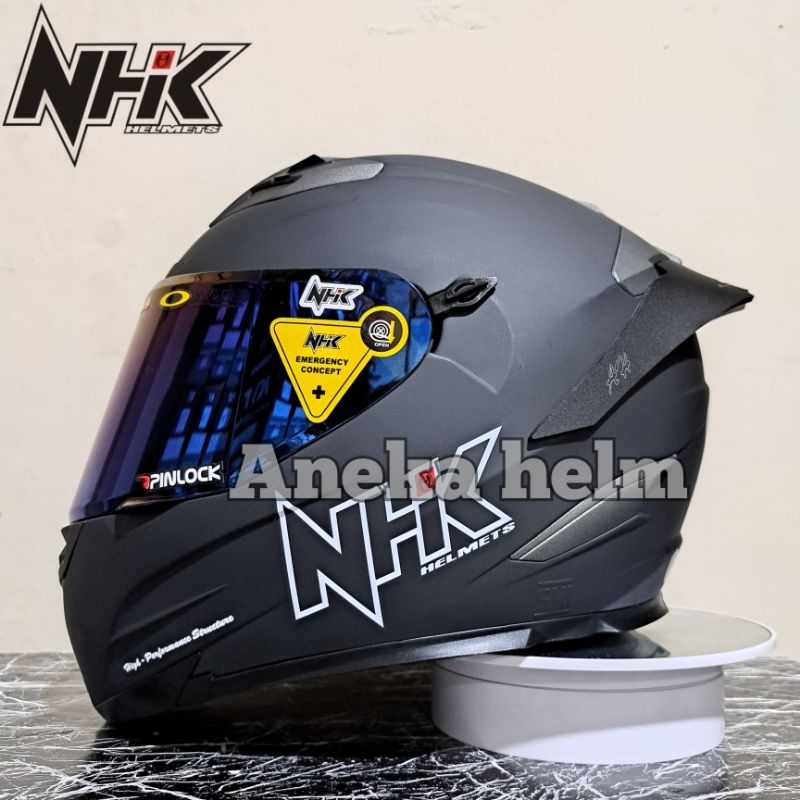 Jual Helm NHK RX9 paket ganteng solid flat visor iridium/helm full face ...