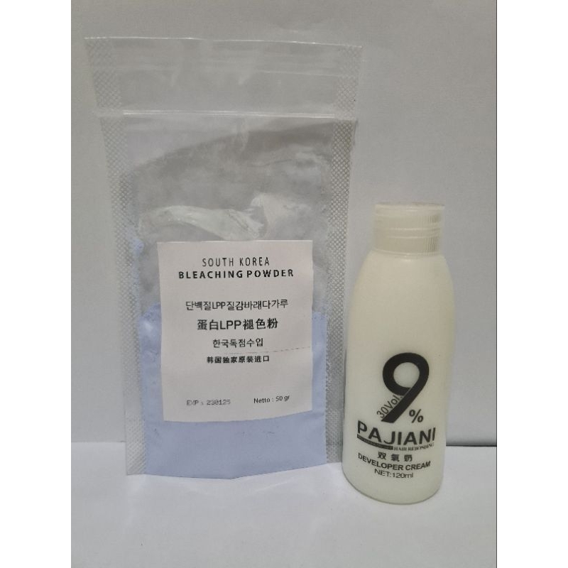 Jual BLEACH KOREAN Powder 50gr + Developer 120ml | Bleaching Rambut ...
