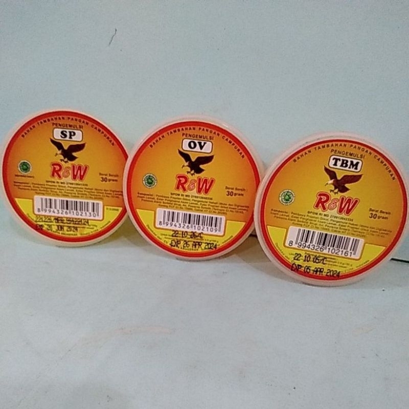 Jual R&W SP-OVALET-TBM PENGEMULSI PENGEMBANG KUE/ROTI 30 GR | Shopee ...