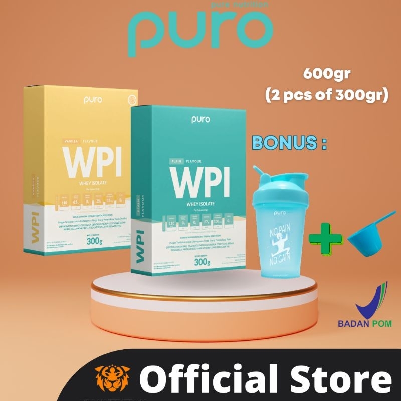 Jual PURO Wpi Isopro Whey Protein Isolate 600 Gram Susu Protein Isolate ...