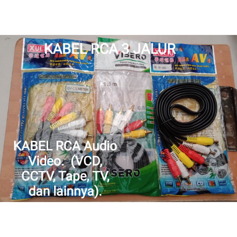 Jual KABEL RCA 3 JALUR ( KABEL AUDIO VIDEO 3 RCA KE 3 RCA) | Shopee ...